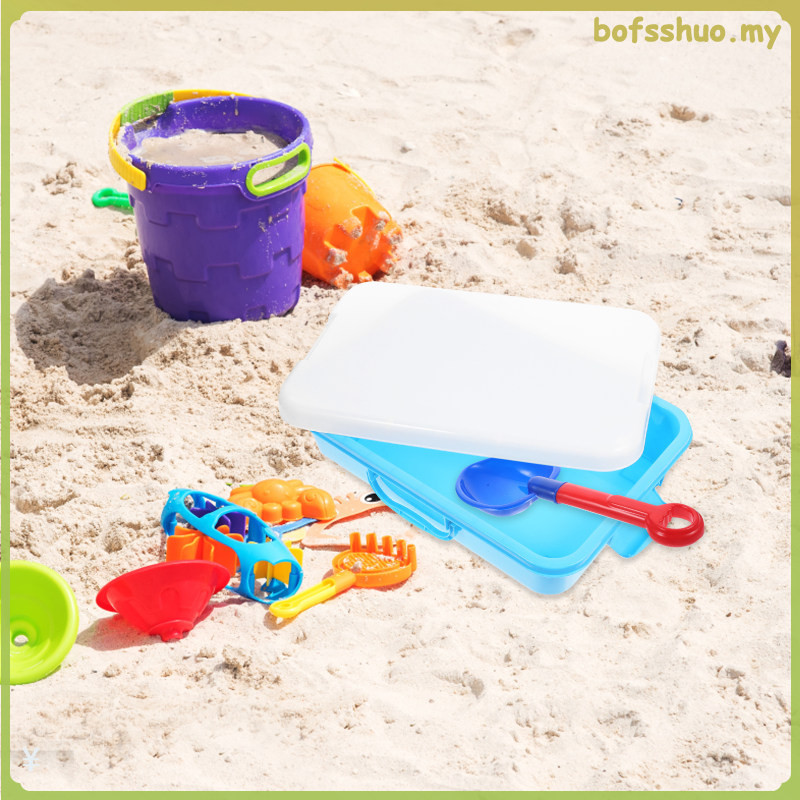 🍽️ Mainan Tempat Pasir Mudah Alih 1Pack Rektangular dengan Penyimpanan ...