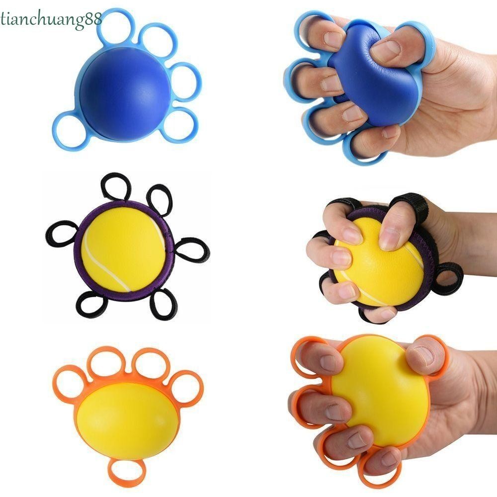 TIANCHUANG Finger Grip Ball, Sponge Five-Finger Finger Massage Ball ...