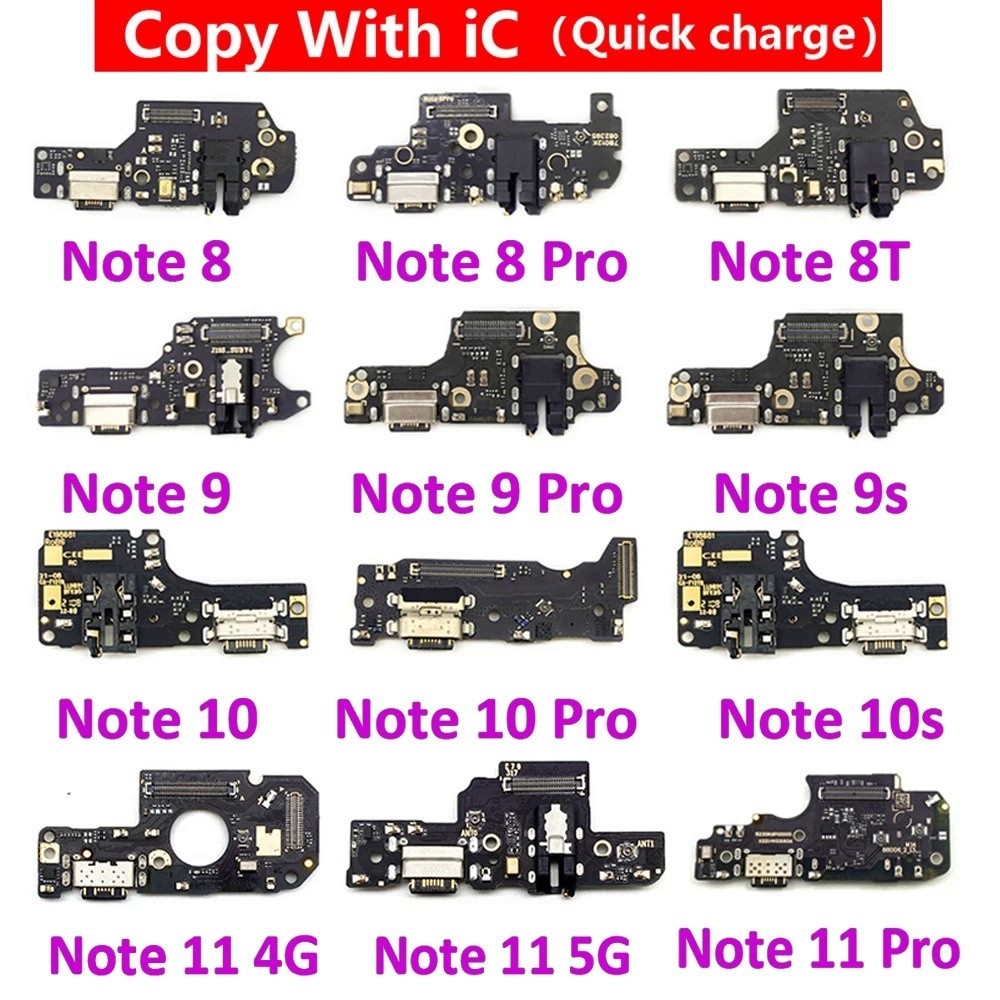 USB charging interface port for Xiaomi Redmi Note 7 8 8T 9S 9 10 s 11 ...