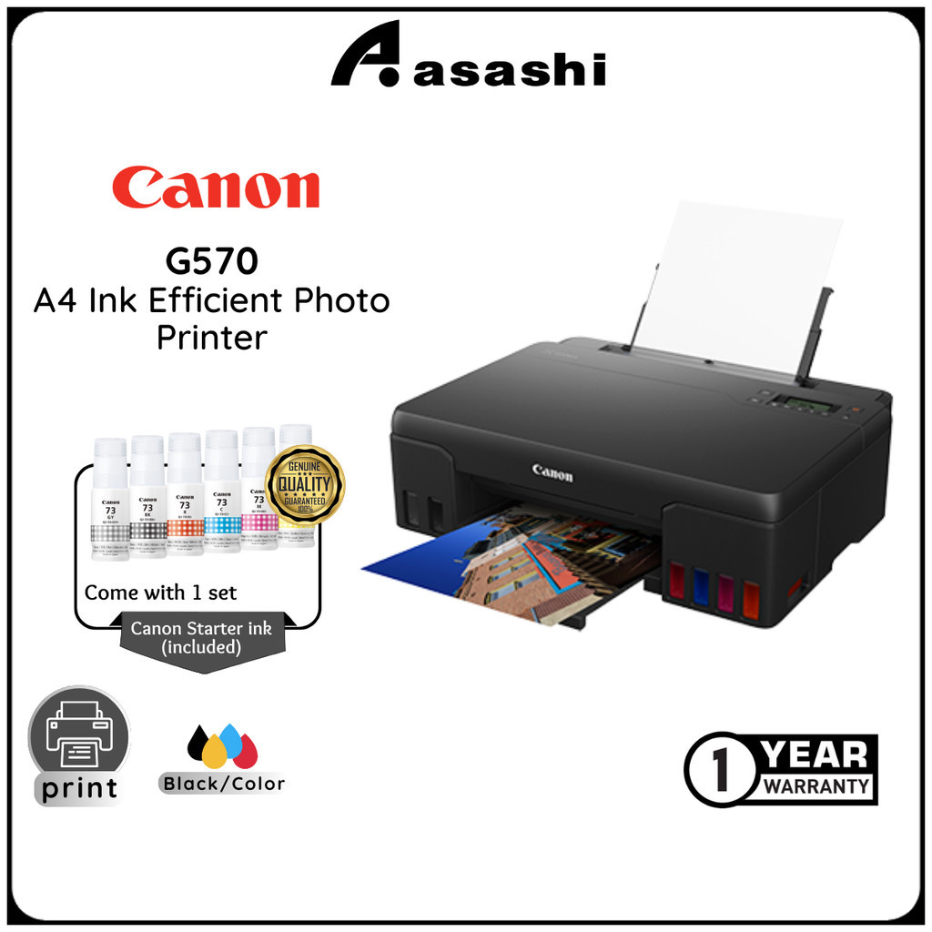 Canon G570 A4 Ink Efficient Photo Printer (Print,Wireless) 1 Yrs ...