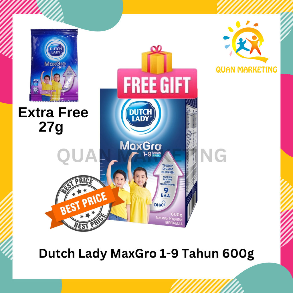 Dutch Lady MaxGro 1-9 years [600g] | Shopee Malaysia