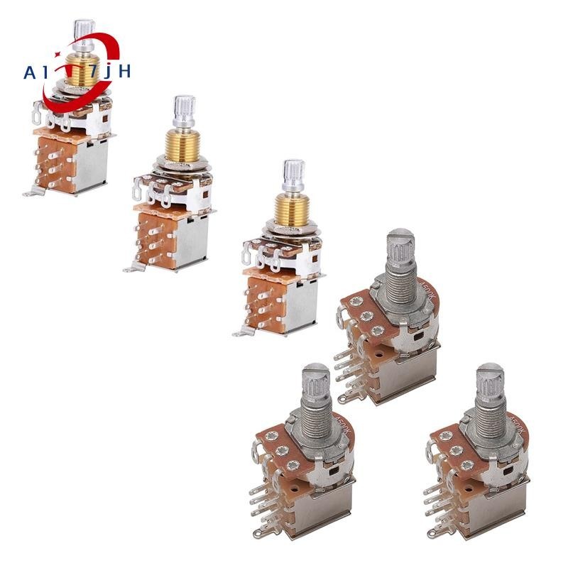 3Pcs A500K Potentiometer Push Pull Switch Guitar Control Pot Electric ...
