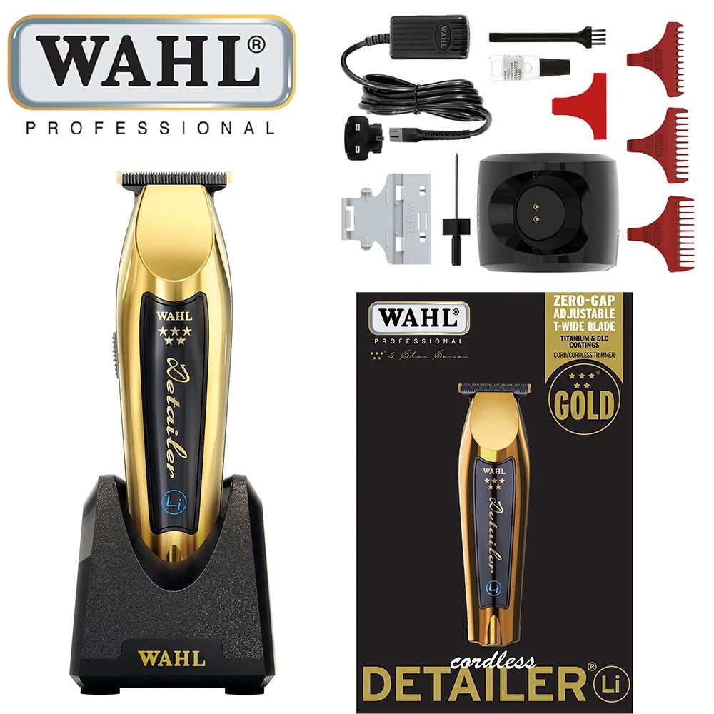 Original Wahl Trimmer Cordless Finishing Machine Wahl Detailer Gold Li ...