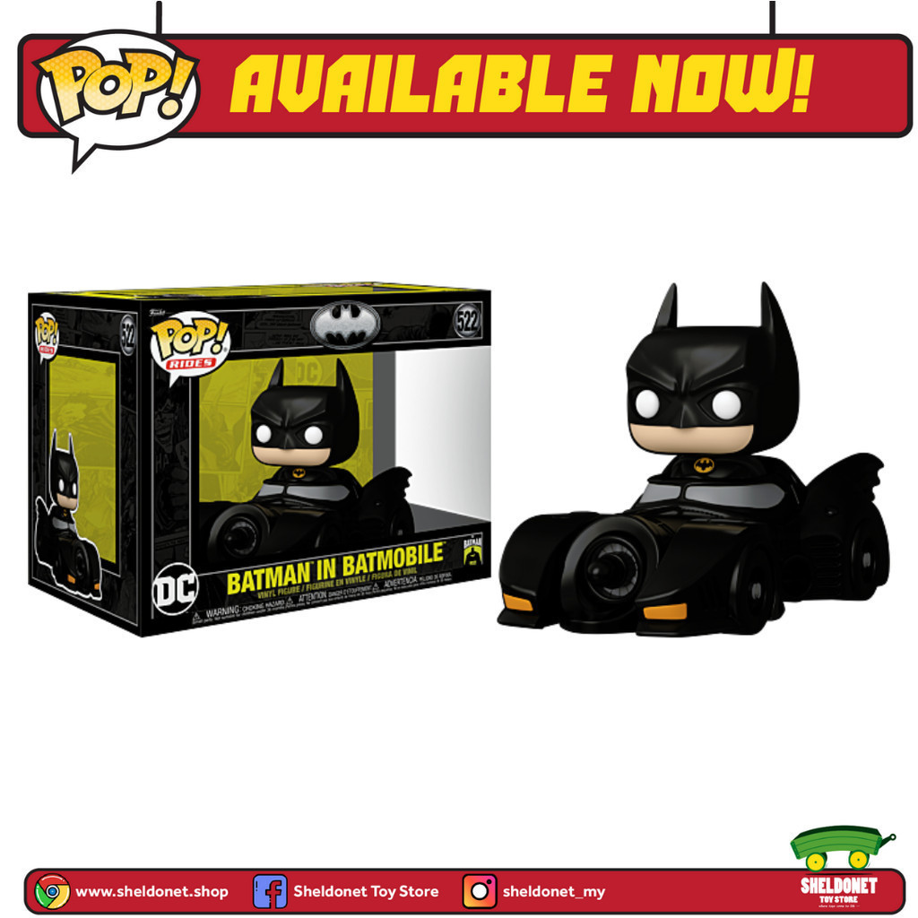 Funko Pop! Rides Deluxe: Batman - Batman in Batmobile (1989) 85th ...
