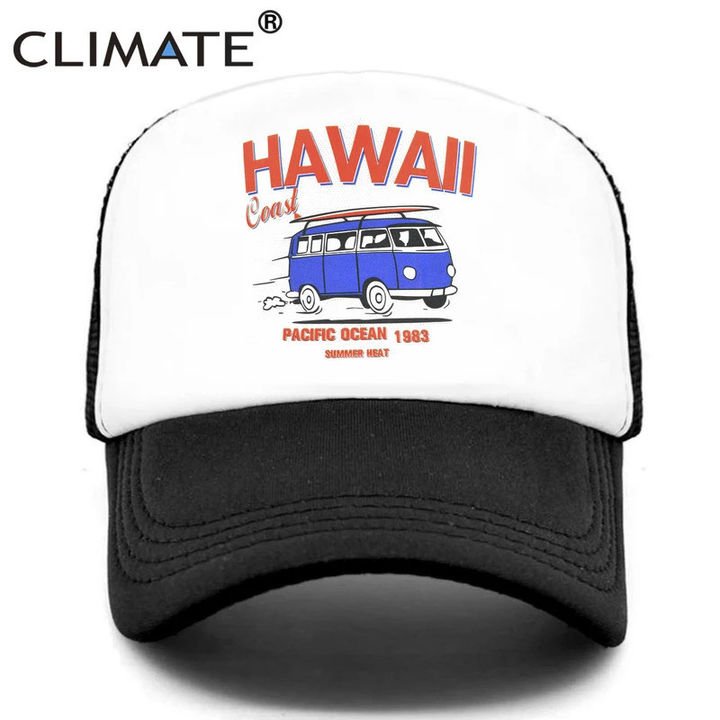 Iklim Hawaii Coast Road Trip Cap Drive Tour Trucker Cap perjalanan ...