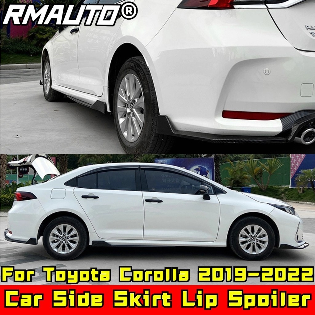 Corolla Car Side Skirt Lip Carbon Fiber Look Sport Style Side Skirt ...
