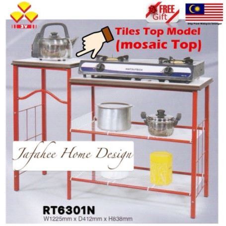 3V RT6301 Kitchen Stove Rack With Ceramic Tiles Top/Gas Rack (Color ...