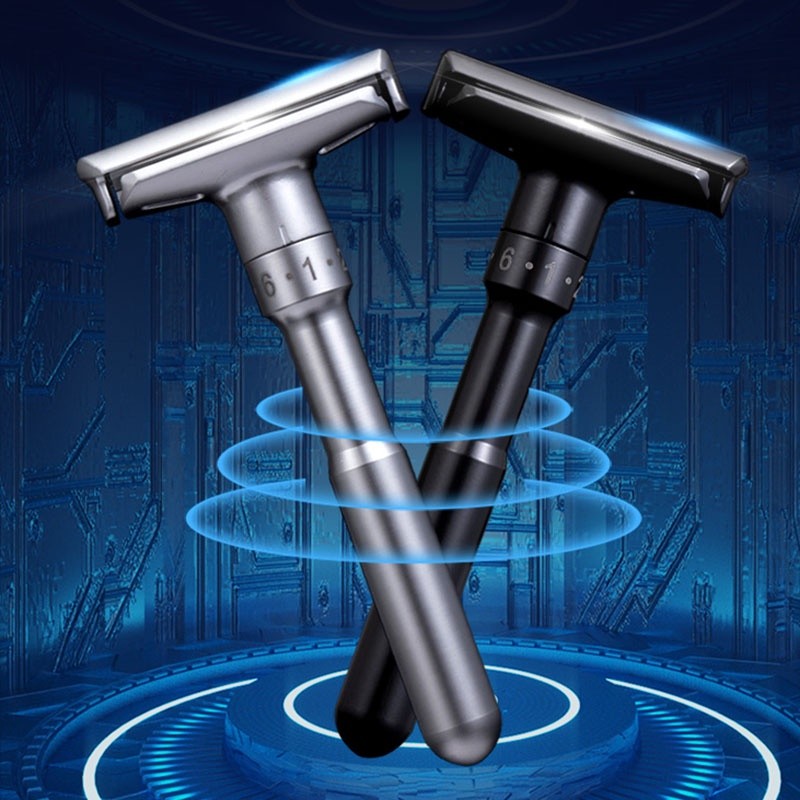 Adjustable Safety Razor Mens Folding Shaving Double Edge Classic Safety ...