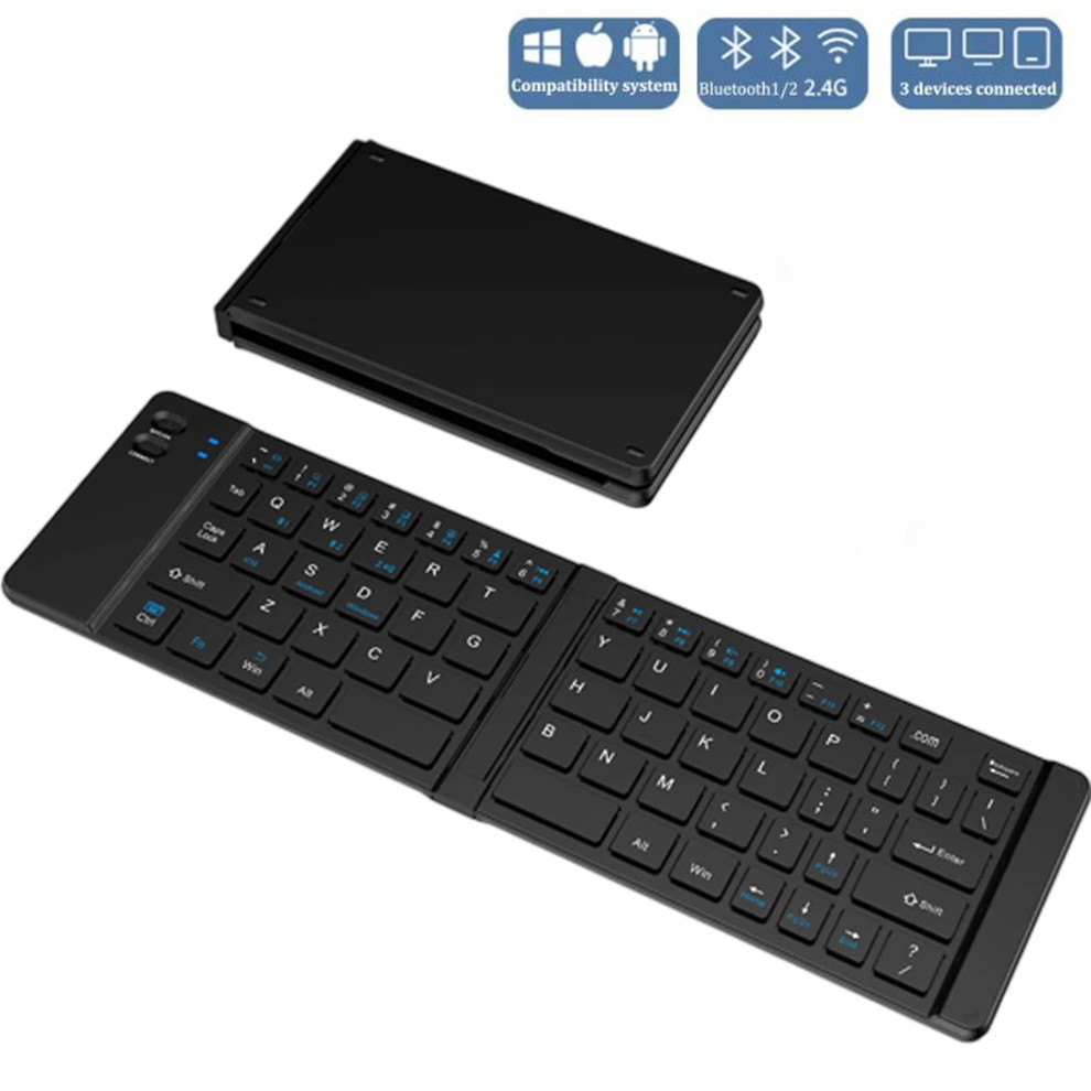 Mini Bluetooth Keyboard 2 4g Wireless Foldable Keyboard Rechargeable Bluetooth Keyboard