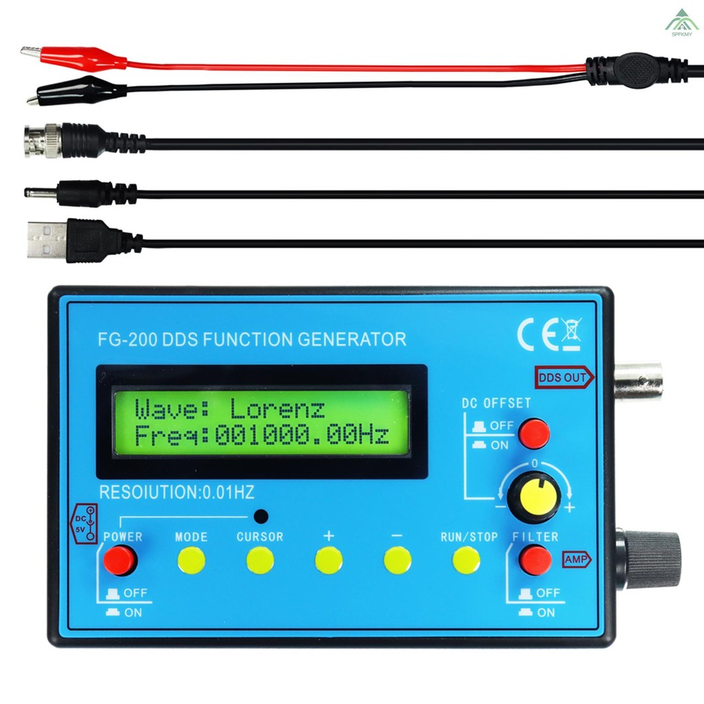 FG-200 DDS Function Signal Generator Frequency Counter 0.01Hz - 500KHz ...