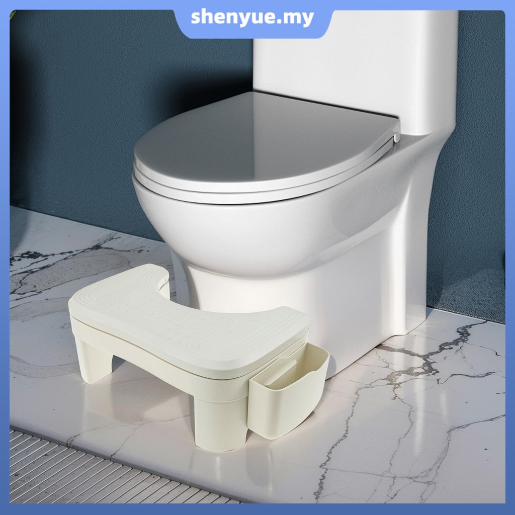 Toilet Poop Stool with Storage Box Height Adjustable Poop Stool Squat ...