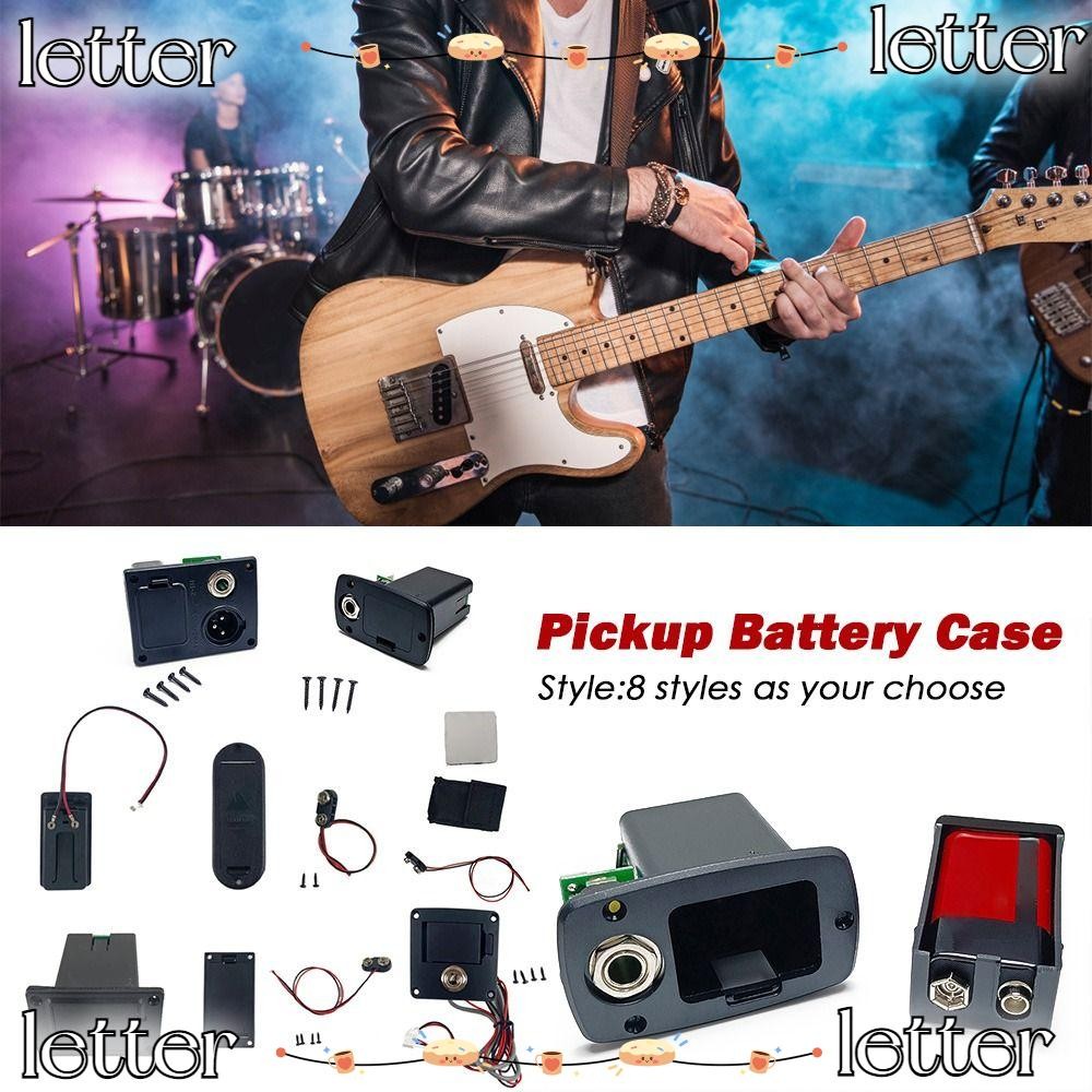 LETTER Guitar Pickup Black /Compartment Cover Active Bass Pickup ...