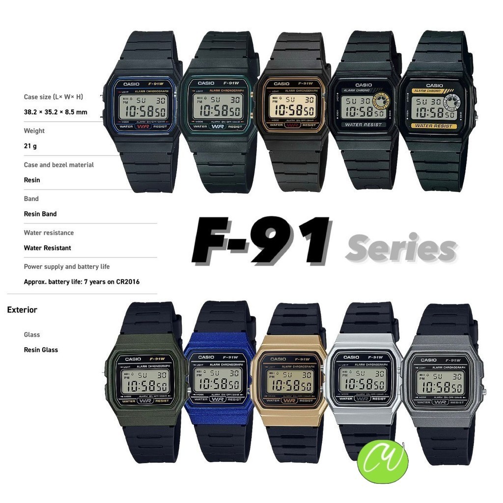 [CASIO UNISEX] CASIO CLASSIC DIGITAL RETRO MODEL F-91 SERIES F-91W | Shopee Malaysia