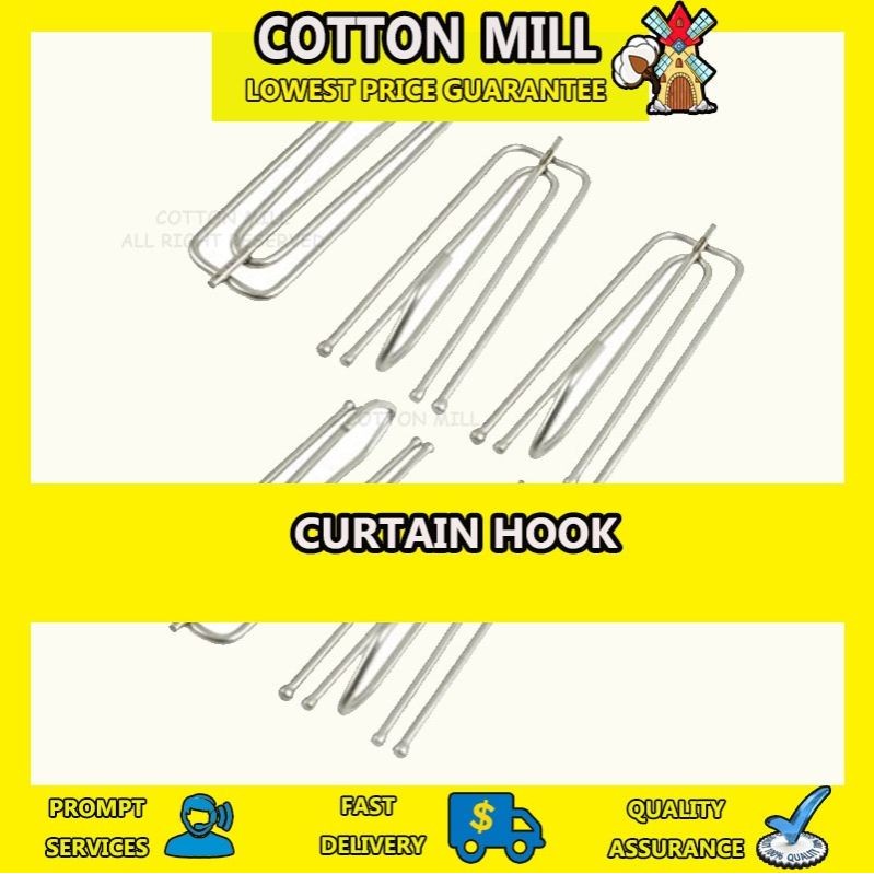 #19 15PCS PER PACK Cangkuk Langsir/Curtain Hook/Rail Roller/Eyelet Clip ...