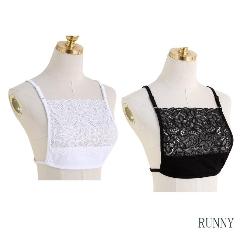 RUNNY Spaghetti Straps Lace Mock Camisole Solid Color Wrapped Chest ...