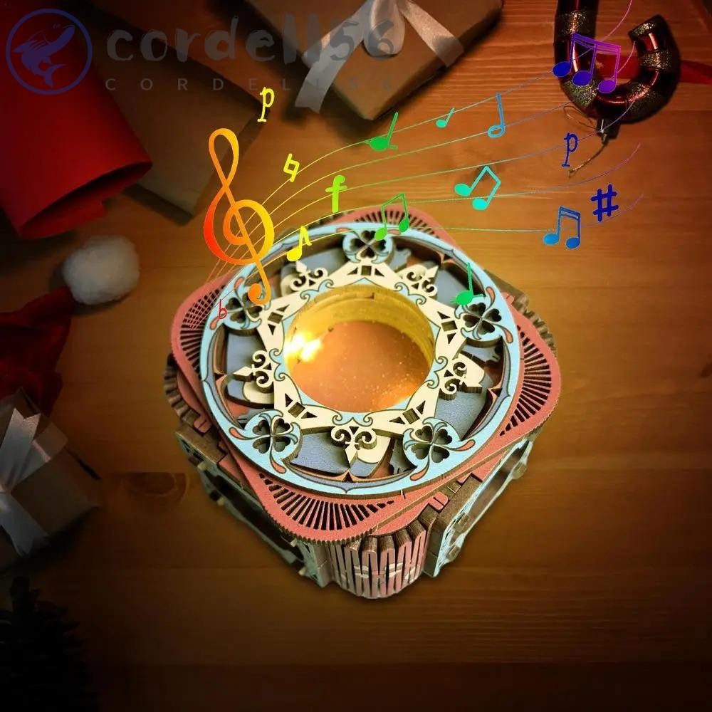 CORDELL Music Box Wood Puzzles, Handmade Model Kit 3D Puzzle Music Box ...