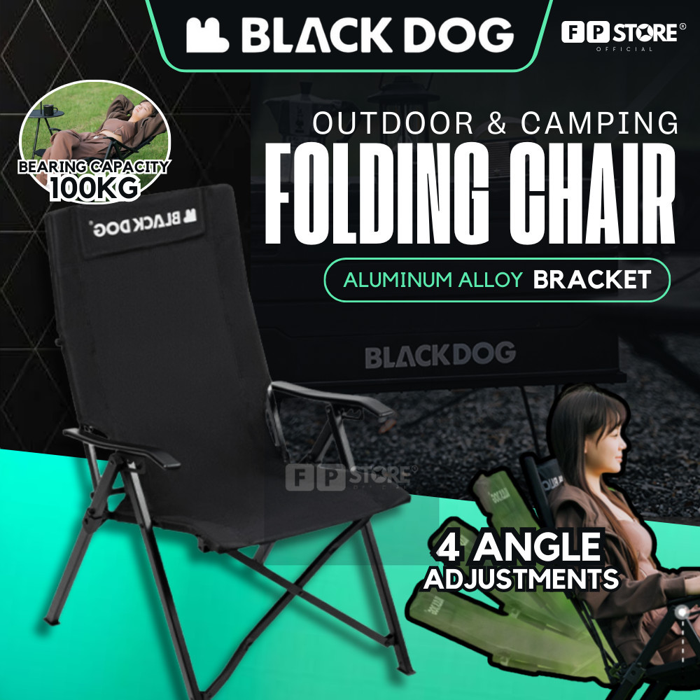 PREMIUM BLACKDOG High Back rest Recliner Camping Outdoor Folding Chair ...