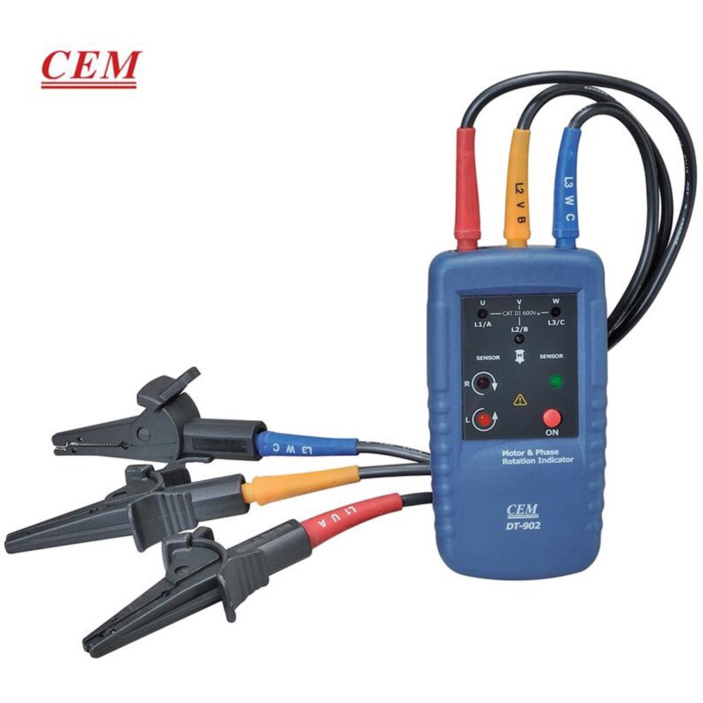 CEM DT-902 Phase Sequence Meter Motor Magnetic Field Indicator Digital Phase Meter Voltage(CEM-2 ...
