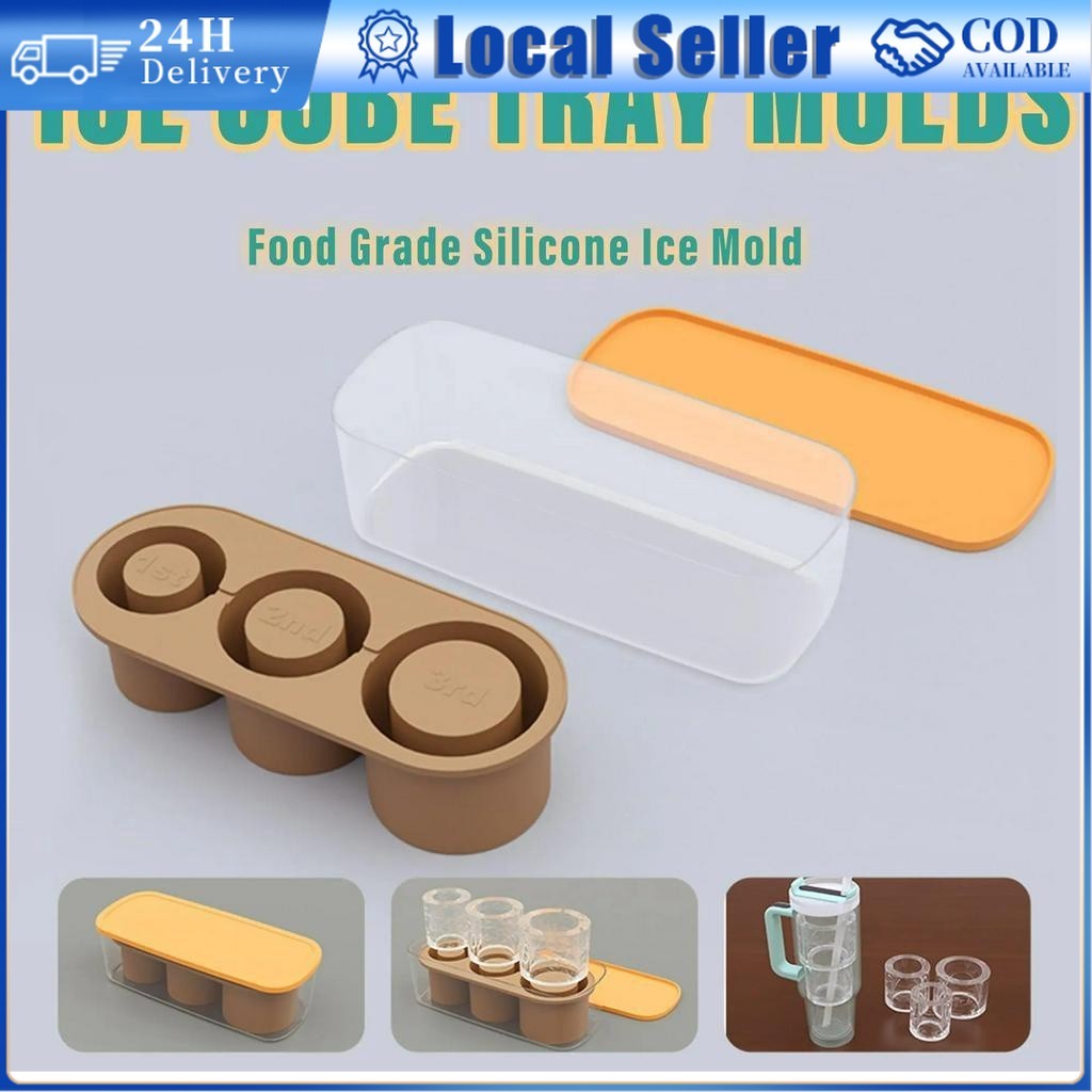 Tumbler Collapsible ice mold silicone with cover Ice Maker For Stanley ...