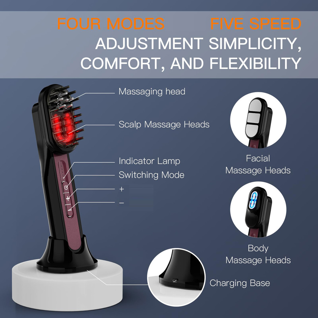New Micro Current Meridian Electric Massage Comb for Scalp Introduction ...