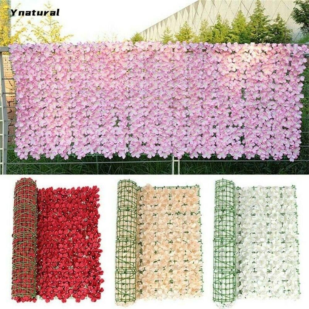 YNATURAL 0.5x1M Artificial Sakura Guardrail Courtyard Flowers Fence ...