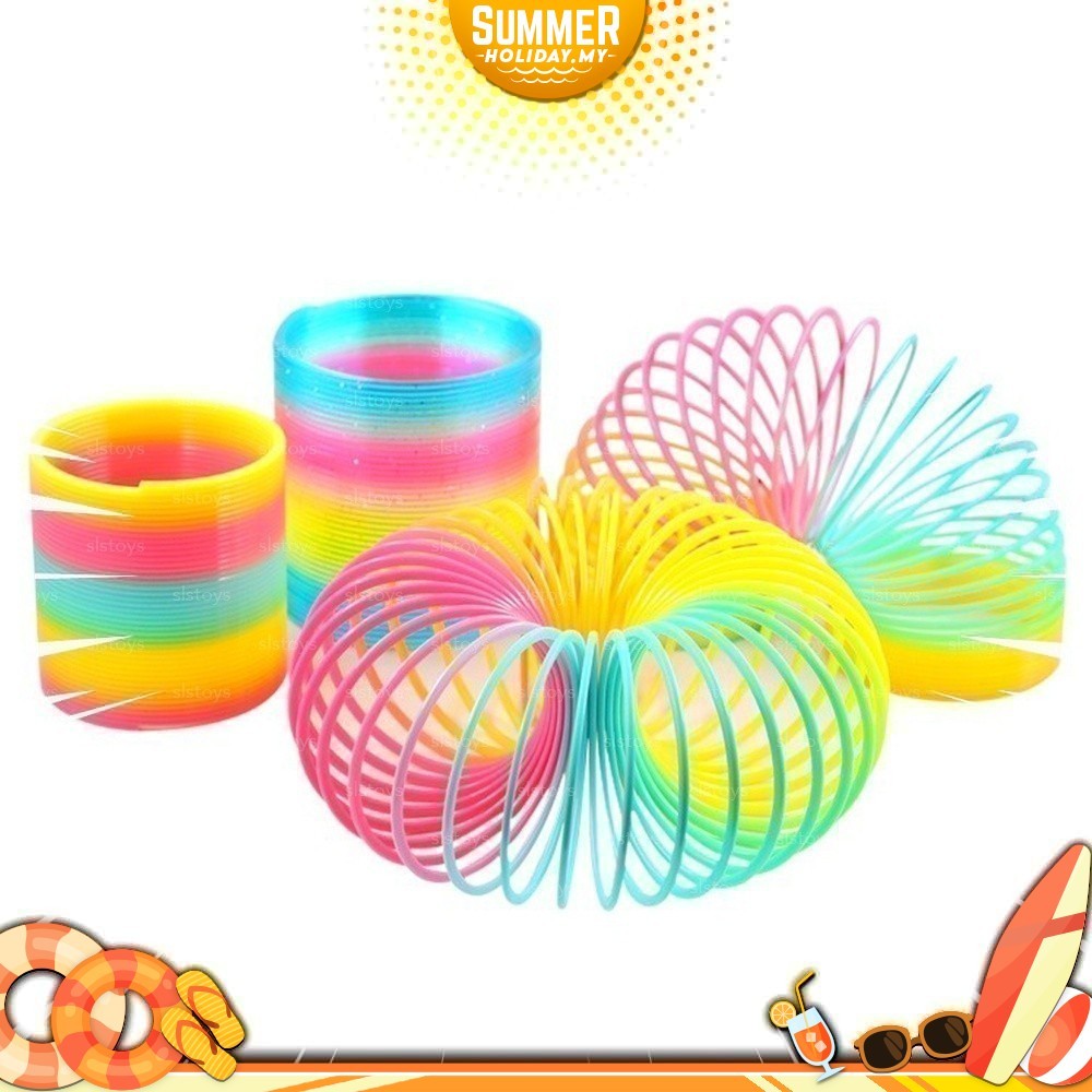 Educational Rainbow Circle Slinky Slime Creativity Flexibility Ring ...