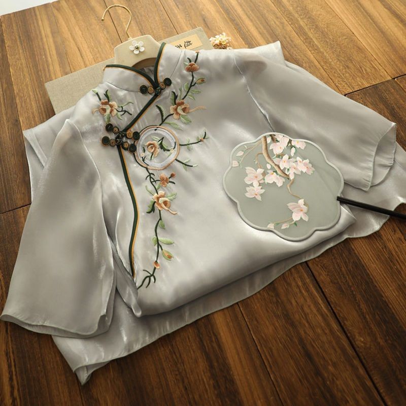 Plus size fat girl 2025 Republic of China Hanfu to cover the flesh ...