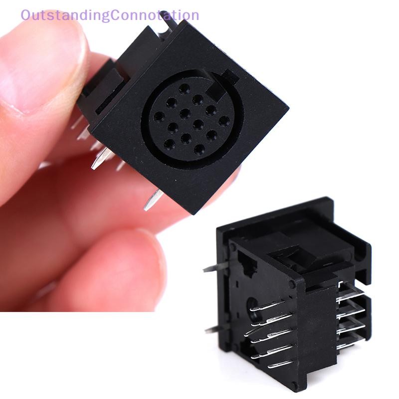 OutstandingConnotation DIN 13 Pin Circular Jack Female Panel Mount PCB ...