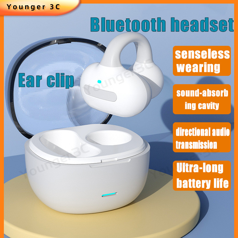 Wireless Bone Conduction Single Ear Clip 5.0 Bluetooth-compatible ...