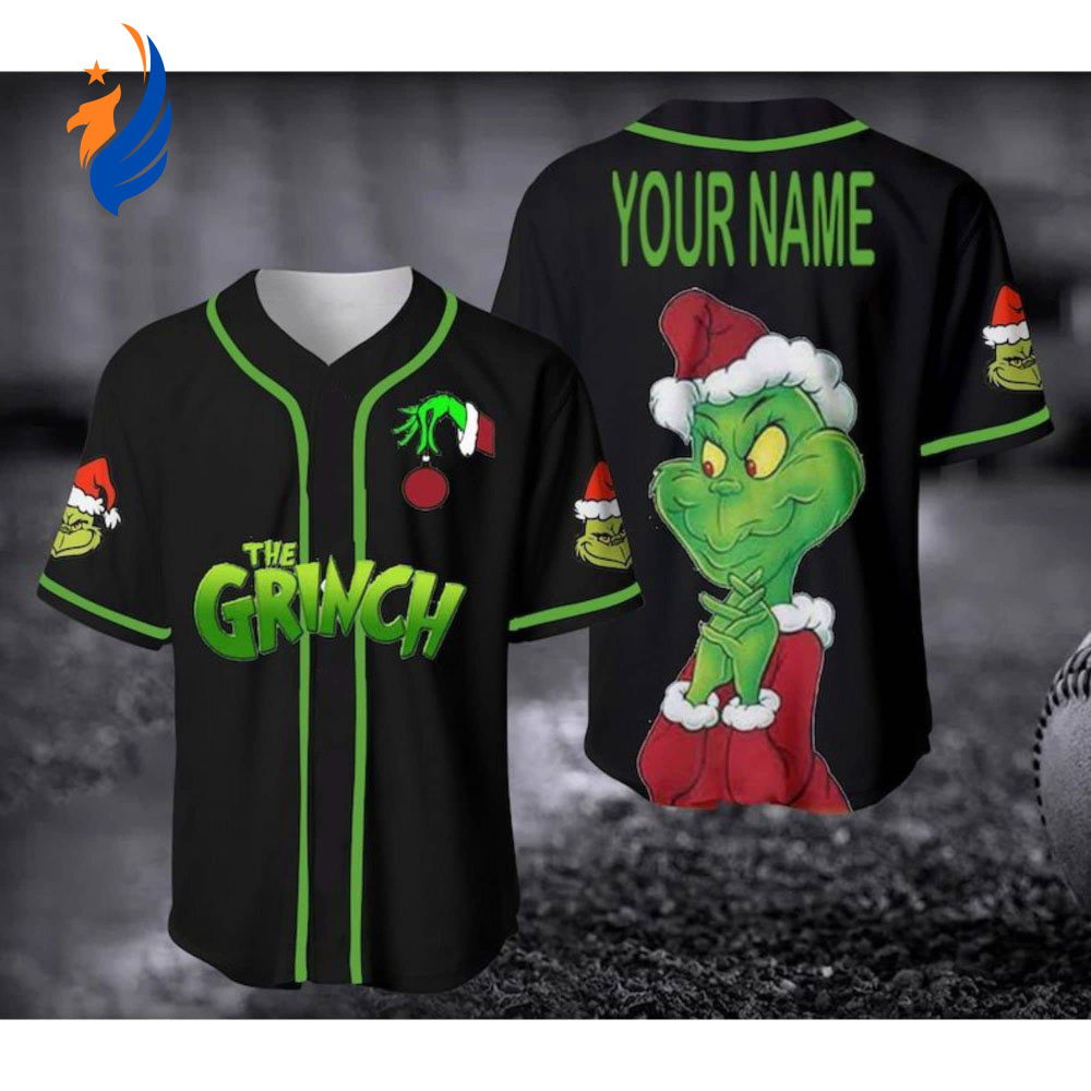 Dr Seuss How The Grinch Stole Christmas Baseball Jersey All Over ...