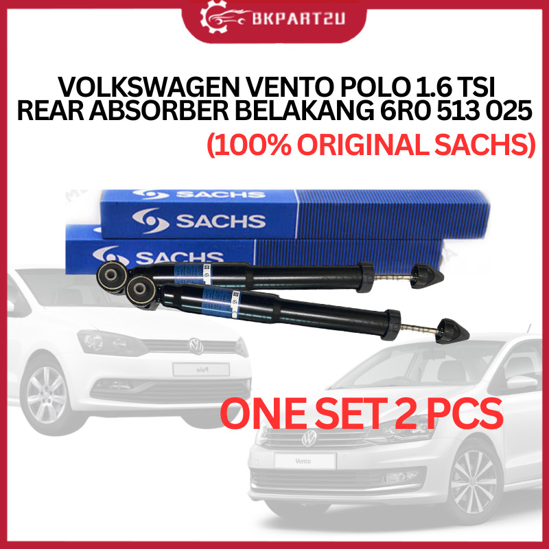 (100% ORIGINAL SACHS) VOLKSWAGEN VENTO POLO 1.6 TSI (2008-2017) REAR ...