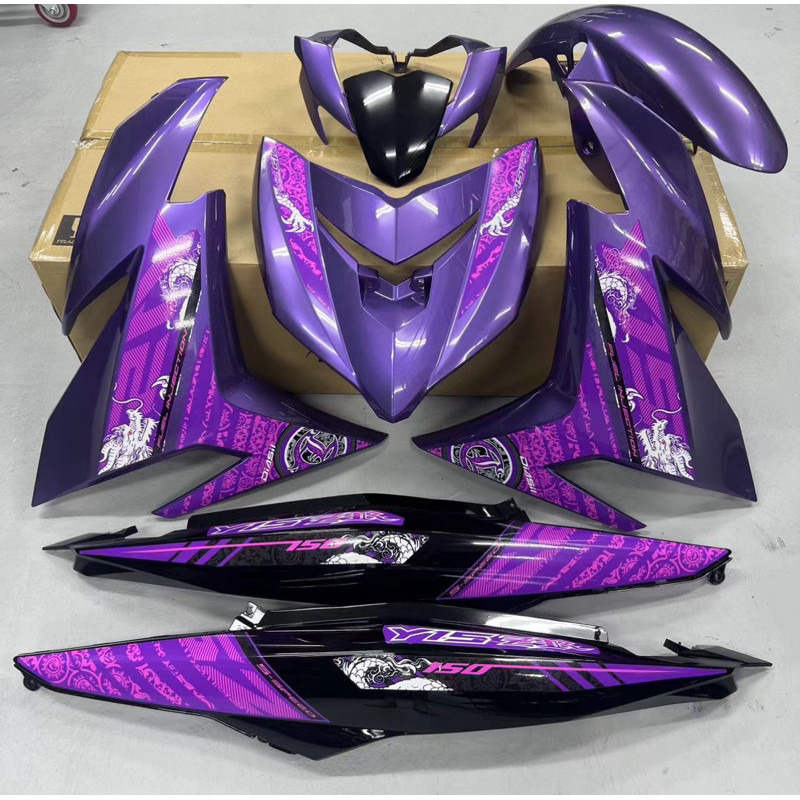 MAGIC BOY Y15 V2 COSSOVER ROYAL PURPLE PURBA BODY COVER SET (VIETNAM ...