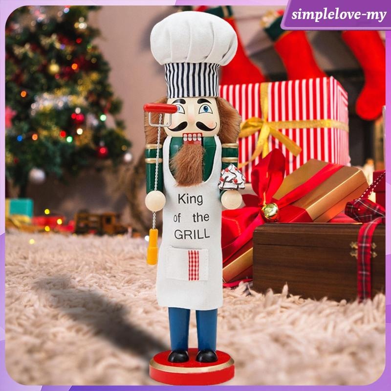 [SimpleloveMY] Christmas Chef Nutcracker Wood Nutcracker Thanksgiving ...