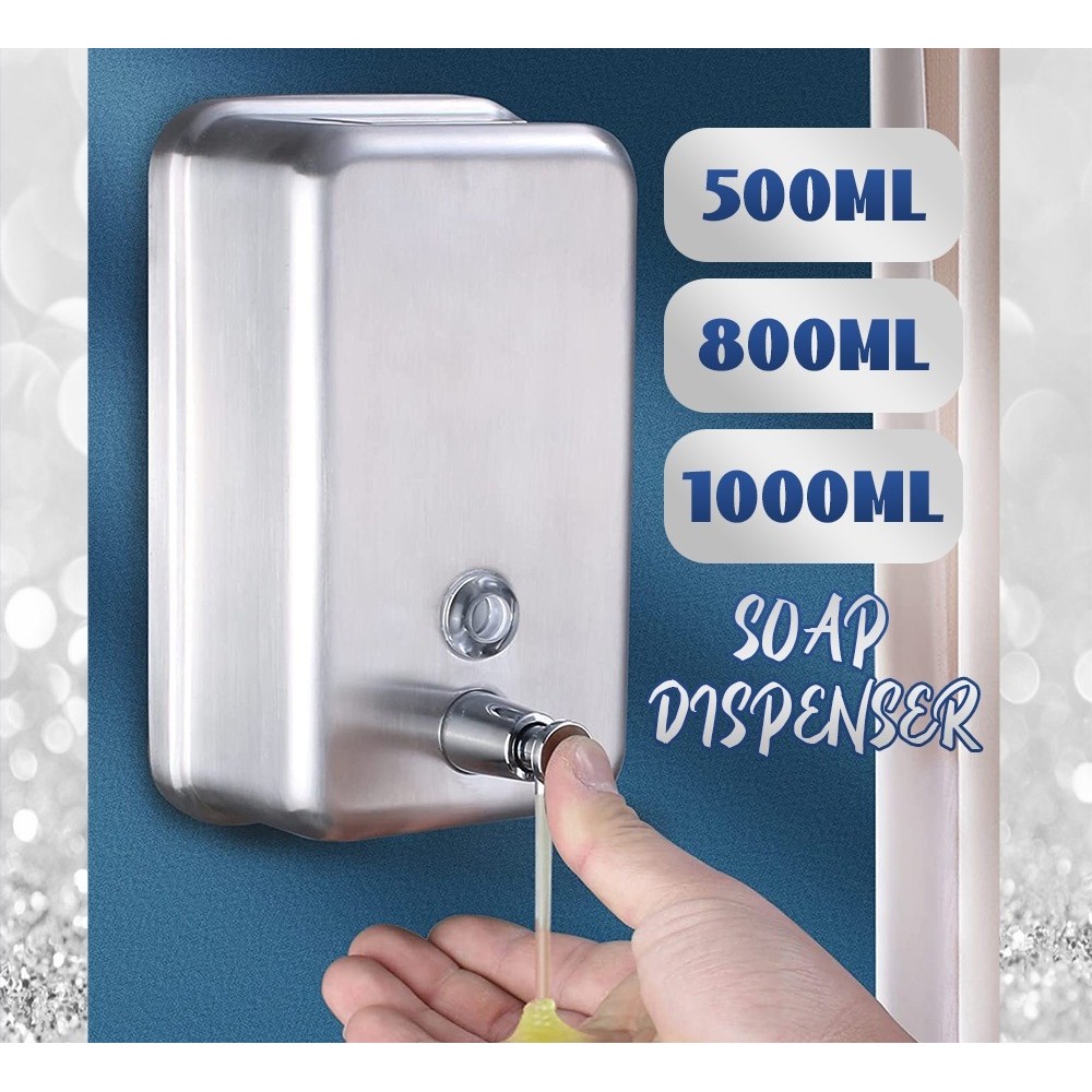 500 800 1000ML SOAP DISPENSER WALL MOUNT HAND LIQUID SHAMPOO SHOWER GEL DISPENSER BEKAS BOTOL ...