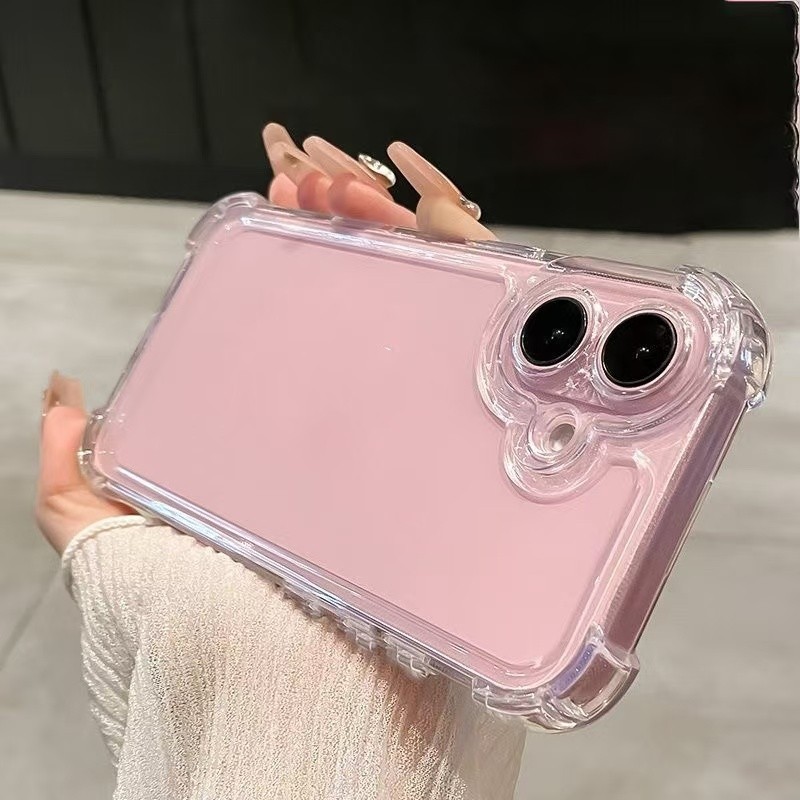 Crystal Transparent TPU Silicone Four Corner Anti Fall Soft Phone Case ...