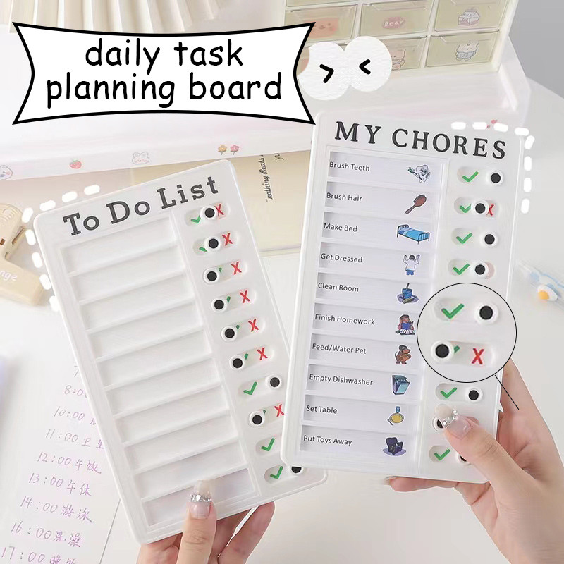 13 Styles Reusable Daily Task Planning Board Detachable Chores Checklist Board Cardstock to Do ...