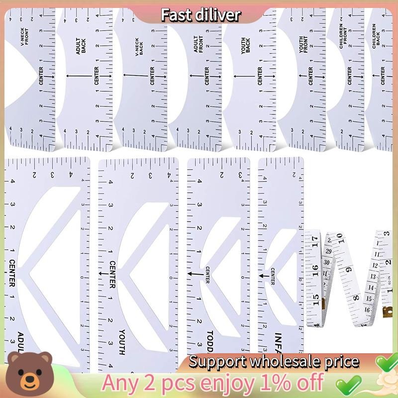 13 Pieces T-Shirt Ruler Guide Set,T-Shirt Ruler Tool,DIY Printing ...
