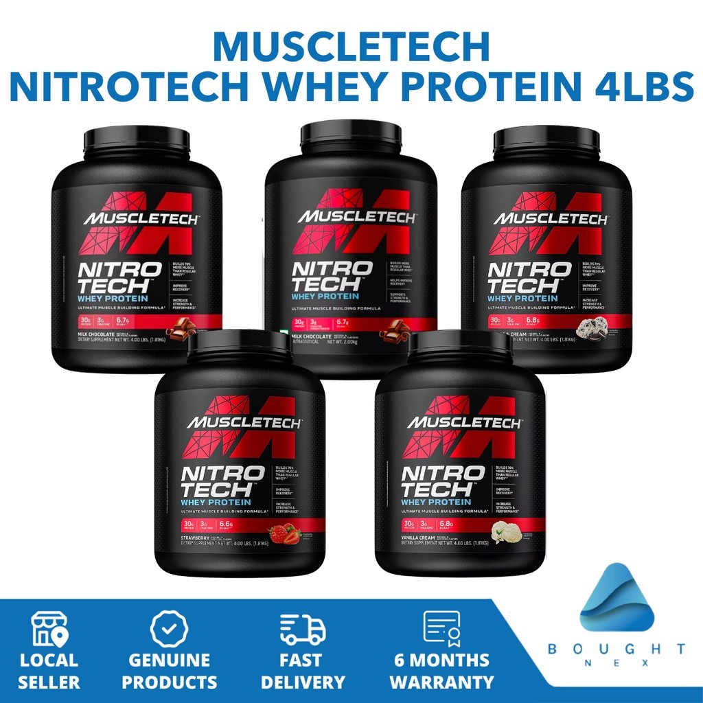 MuscleTech NitroTech Whey Protein 2lbs 4lbs High-Quality Effective ...