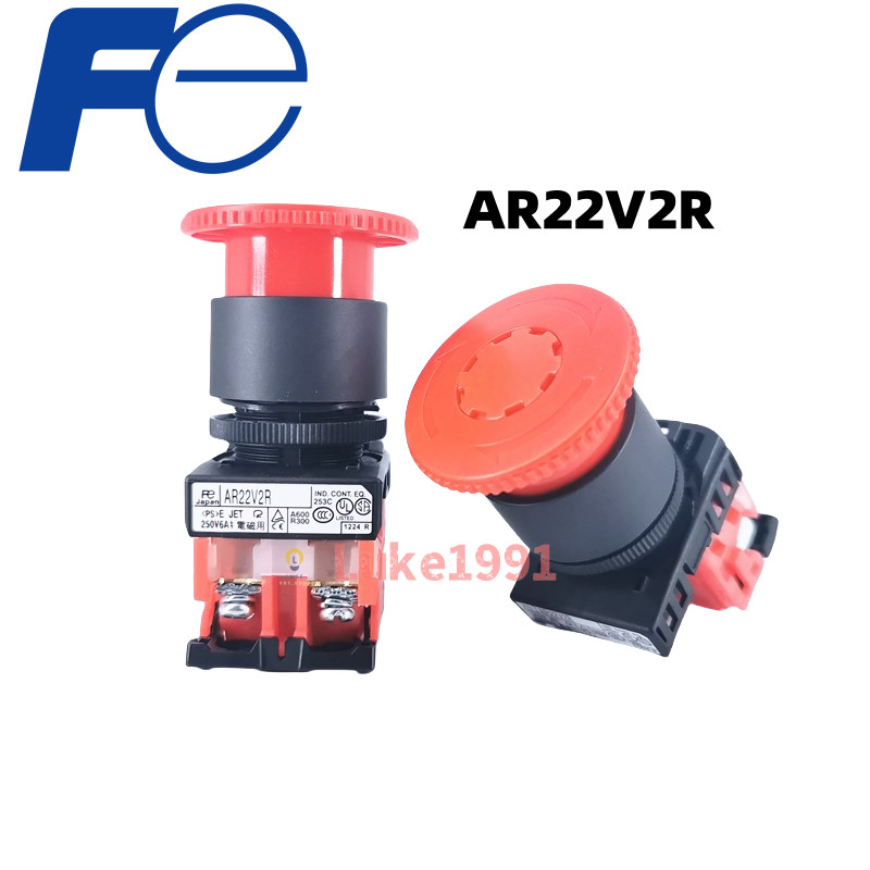 FUJI Mushroom Head Emergency Stop Push Button Switch AR22V2R VOR V2L ...