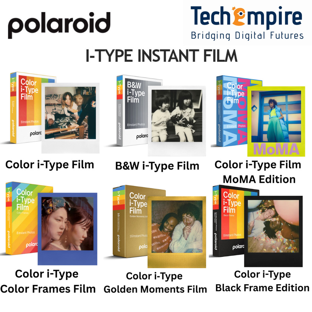 Polaroid Color i-Type Film ( Color / B&W / Color Frame / Golden Moments ...