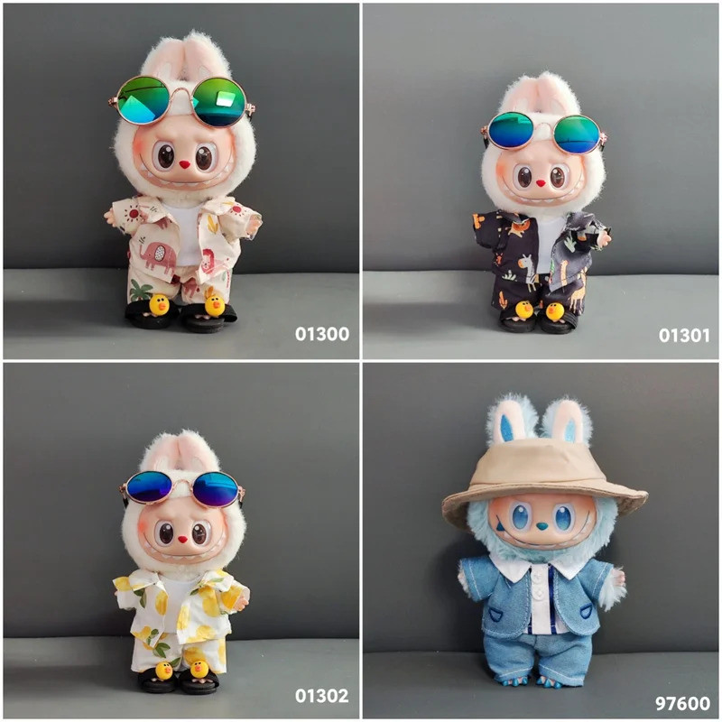 Beach Style Outfit Set for Ropa Labubu V1/V2/V3 Dolls - Hawaiian Summer ...