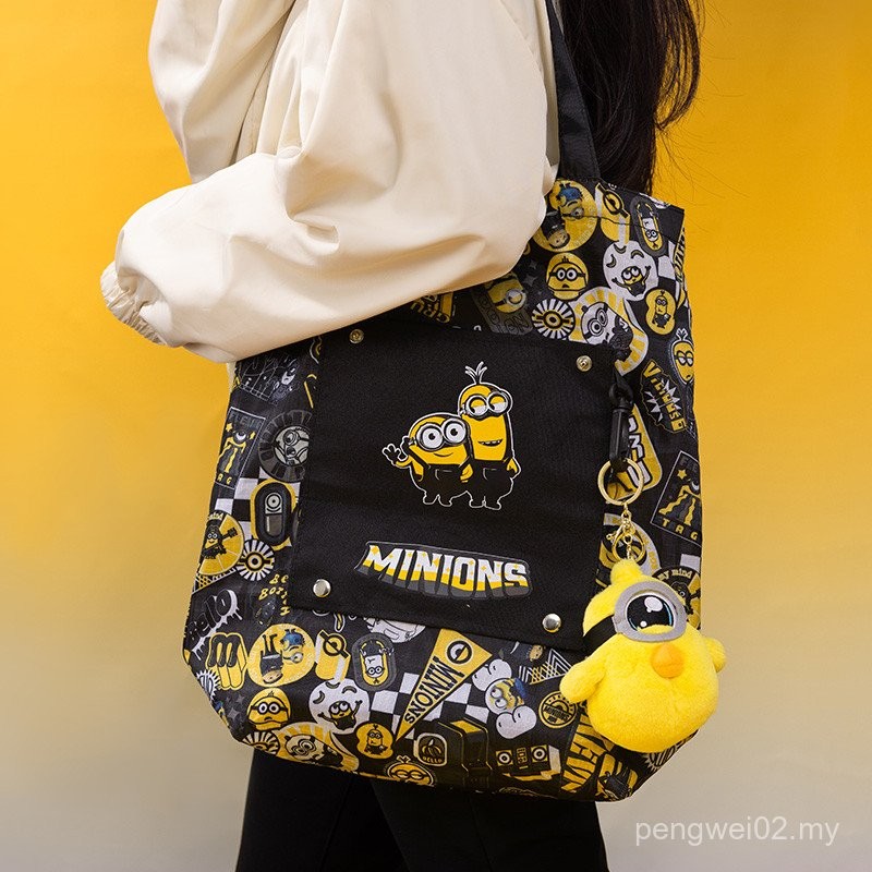 MINIONS MINIONS Black Trendy Cool Foldable Shopping Bag Shopping Bag ...