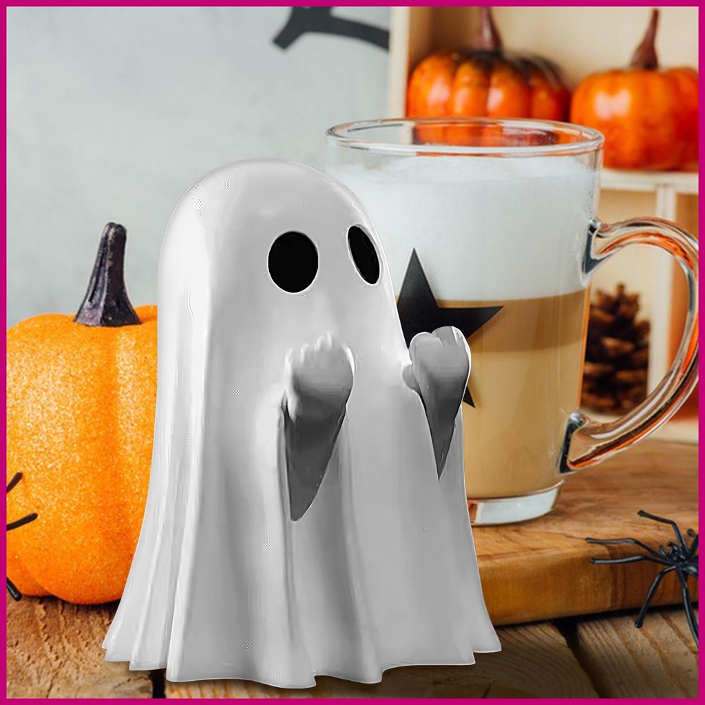 Small Ghost Figurine Ghost Statue Spooky Cute Ornament Halloween Decor ...