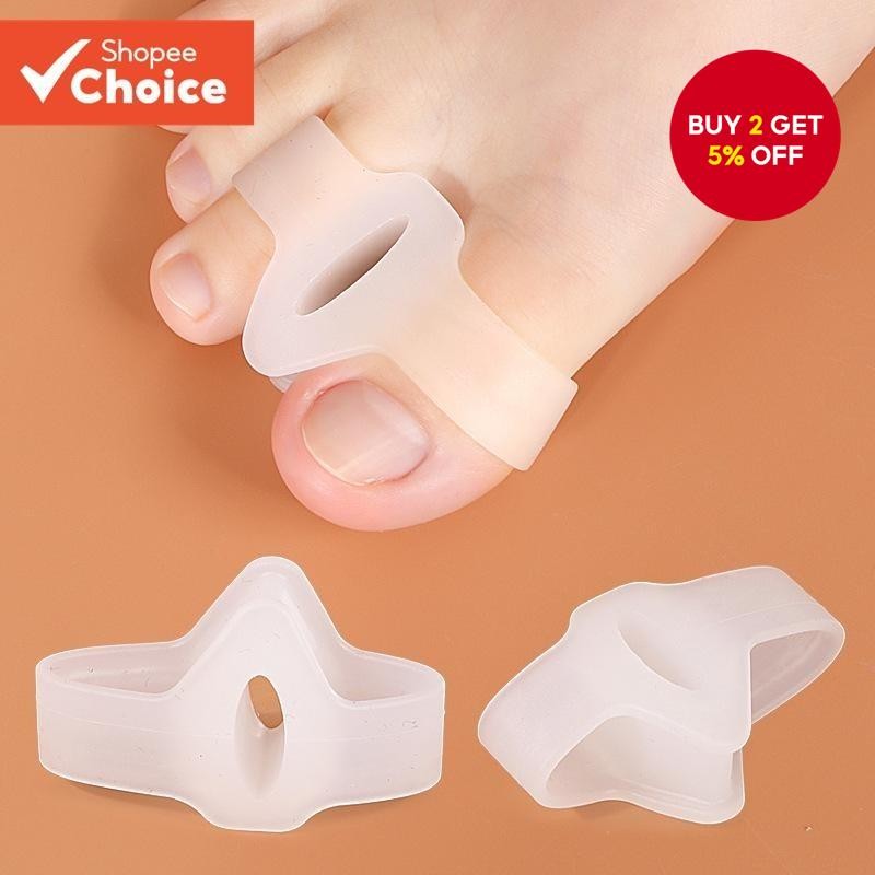 2 Pieces Silicone Gel Toe Separators for Hallux Valgus Therapy ...