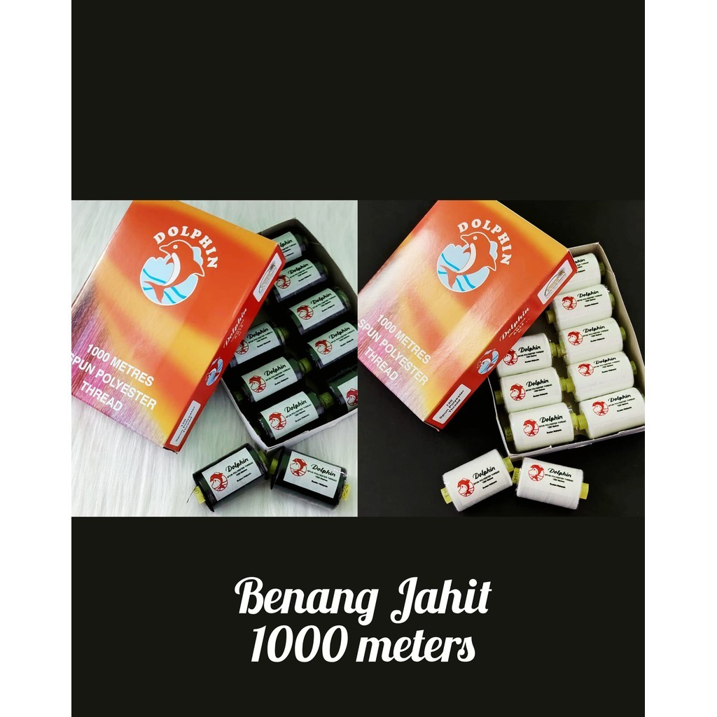 Benang Jahit 1000mts/ Benang Jahit Dolphin 1000mts/ Jahit Benang ...
