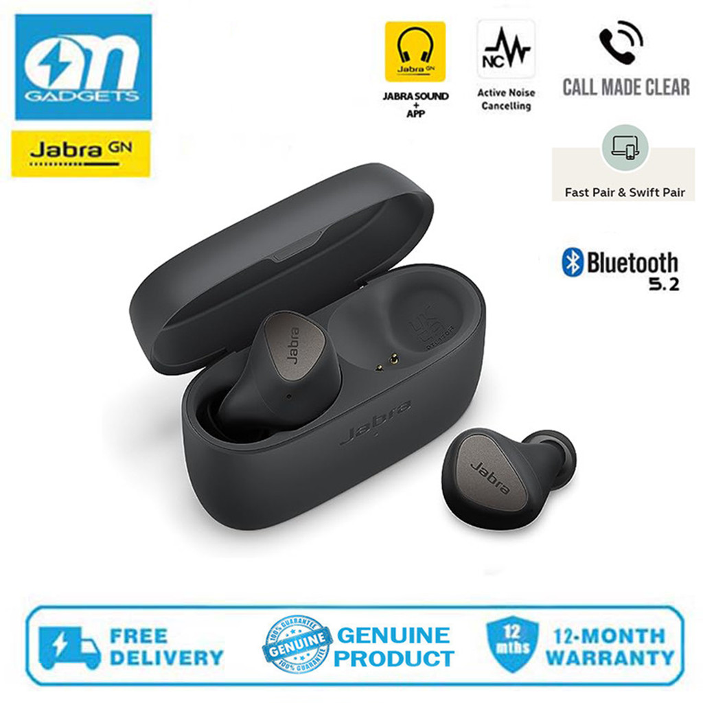 Jabra Elite 4 True Wireless Earbuds - ANC Noise Cancelling Headphones ...