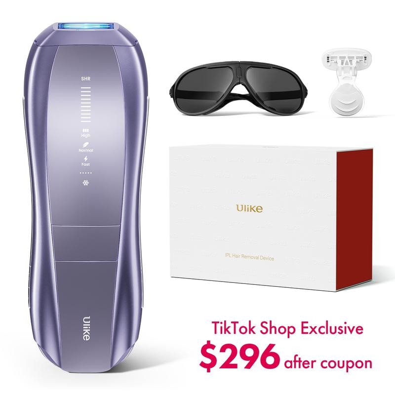 Ulike Laser Hair Removal Air 10 IPL Device with Ice-Cooling Contact Dual Lights Skin Sensor ...