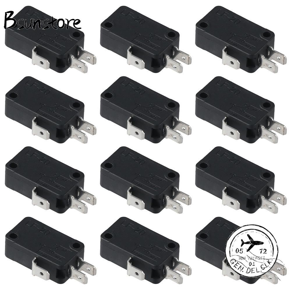 BSUNSTORE 12Pcs Micro Limit Switch, 125V/250V 16A Black SPDT Snap ...