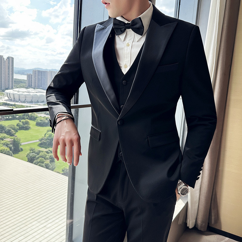 Groom Tusto Suit Men Suit Slim-fit Groomsmen Wedding Formal Dress Dress ...