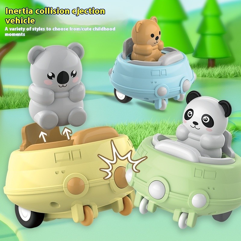 Cartoon Inertial Collision Catapult Animal Collision Car Boys Girls ...
